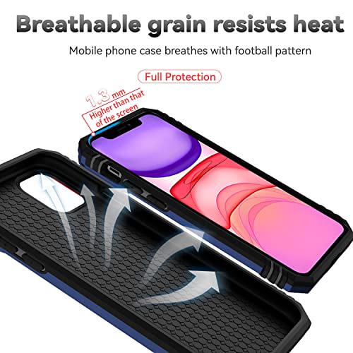 Hitaoyou iPhone 11 Pro Max Cases, iPhone 11 Pro Max Case with Camera Cover & Kickstand Military Grade Shockproof Heavy Duty Protective with Magnetic Car Mount Holder Cases for iPhone 11 pro max Blue