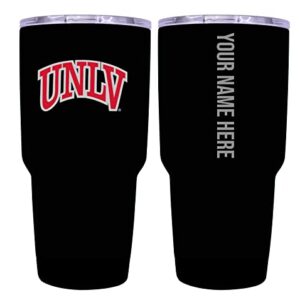 Collegiate Custom Personalized UNLV Rebels, 24 oz Insulated Stainless Steel Tumbler with Engraved Name (Black)