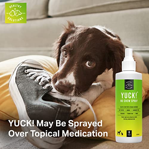 Bitter Spray for Dogs - No Chew Spray - Best No Bite Spray for Dog, Puppies, & Cats - Stop Pets from Chewing on Furniture, Paw, Wounds & More - Water Based Formula Does Not Sting or Stain