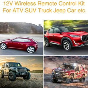 IVONNEY Ggeneric Wireless Winch Remote Control Kit Universal 12V Handset Switch Controller 100 Feet for ATV Truck Jeep SUV Car