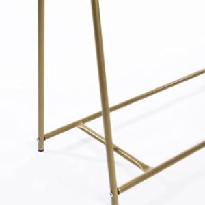 British Style Sturdy Clothes Rack Garment Rack Metal Clothes Rack,Industrial Clothing Rack,Heavy Duty Clothes Rack,Portable Clothing Rack Hanging Clothes Rack for Small Spaces and Rooms Gold,Black,White (Gold)