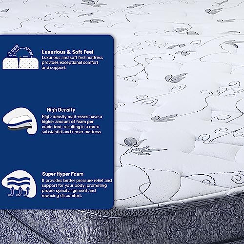 Treaton, 12-Inch Euro Top Firm Foam Encased Mattress/Orthopedic Support for A Restful Night, King