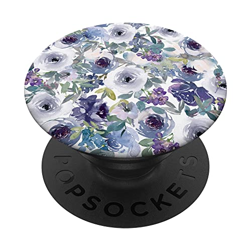 Winter Floral Flower Design PopSockets Swappable PopGrip