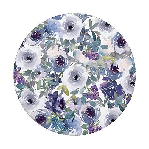 Winter Floral Flower Design PopSockets Swappable PopGrip