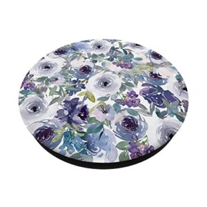 Winter Floral Flower Design PopSockets Swappable PopGrip