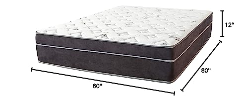 Nutan, 12-Inch Euro Top Firm Foam Encased Mattress/Orthopedic Support for A Restful Night, Queen