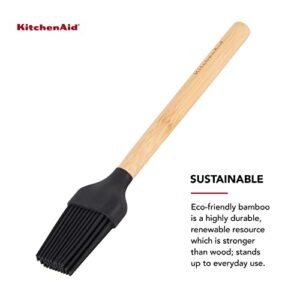 KitchenAid Bamboo Pastry Brush, 8.7-Inch, Black