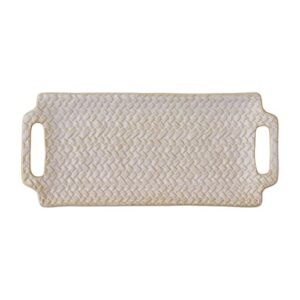 mud pie small everything tray, basket, 4"h x 9"