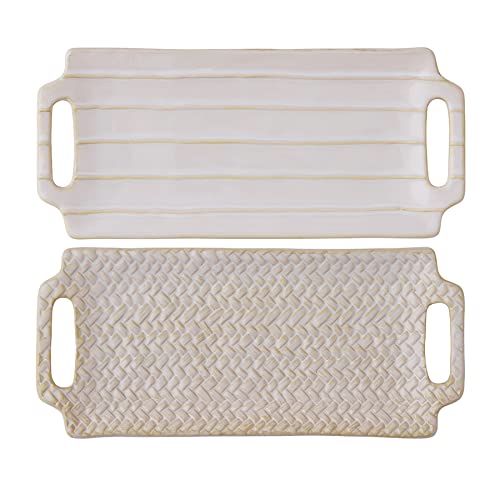 Mud Pie Small Everything Tray, Basket, 4"H x 9"