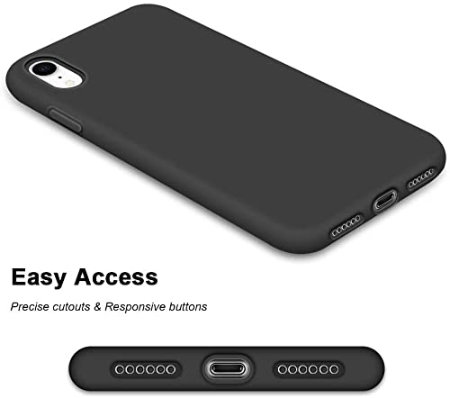 HHUAN Case for Nokia G300 (6.52") with 2 Tempered Glass Screen Protector. Ultra-Thin Black Soft Silicone Anti-Drop Phone Cover, TPU Bumper Shell Case for Nokia G300 - Black