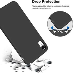 HHUAN Case for Nokia G300 (6.52") with 2 Tempered Glass Screen Protector. Ultra-Thin Black Soft Silicone Anti-Drop Phone Cover, TPU Bumper Shell Case for Nokia G300 - Black