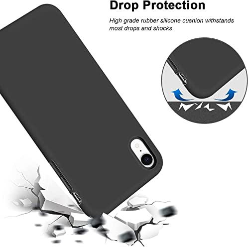 HHUAN Case for Nokia G300 (6.52") with 2 Tempered Glass Screen Protector. Ultra-Thin Black Soft Silicone Anti-Drop Phone Cover, TPU Bumper Shell Case for Nokia G300 - Black