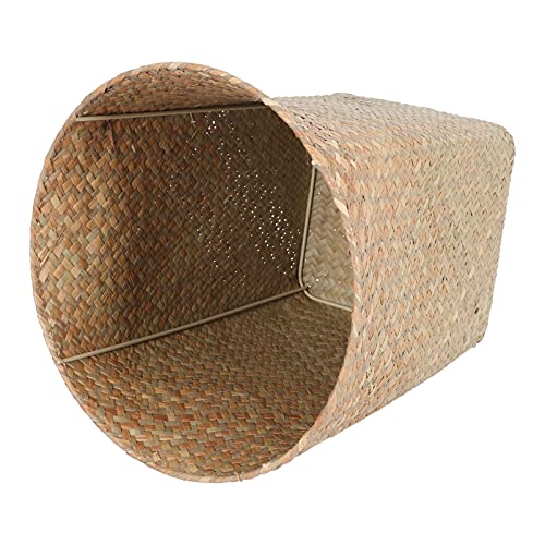 NUOBESTY Laundry Baskets Small Woven Basket Trash can Wastebasket Square Garbage Container bin for bathrooms Kitchen Home Offices Craft Laundry Utility Rooms garages Natural Waste Paper Basket