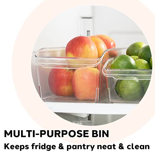 Fridge/Pantry Bin w/Fingergrip Handle (12" x 5.75" x 3.5") Set of 6