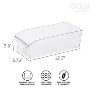 Fridge/Pantry Bin w/Fingergrip Handle (12" x 5.75" x 3.5") Set of 6