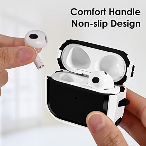 Cool Airpods 3rd Generation Case, Airpods Pro 3rd Generation Case Hard Shockproof Cover for Men Women, CAGOS Compatible with Apple Airpod Wireless 3rd Gen Cases 2021, White