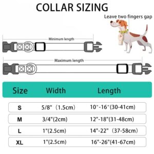 Personalized Dog Collars,Reflecvtive Dog Collar,Custom Embroidered with Name and Phone Number in Black,Red,Orange,Cyan,Rose for Puppy,Small,Medium,Large Dogs,for Boy and Girl Dogs