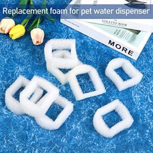 30 Pieces Pet Fountain Filter Foam Replacement Filter Foam Pre-Filter Drinking Water Sponge Filter Compatible with Drinkwell Ceramic and 360 Stainless Steel Pet Dog Cat Fountains