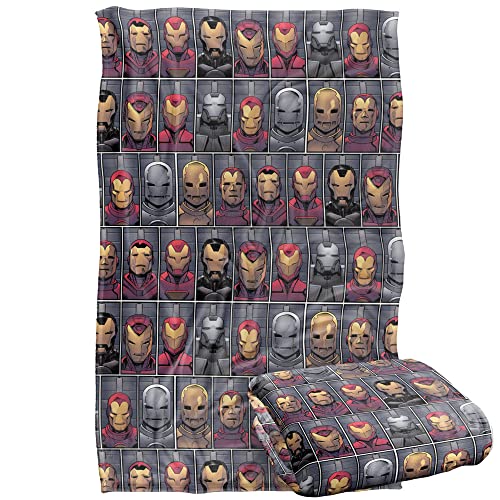 Marvel Iron Man Blanket, 36"x58", Collection of Iron, Silky Touch Super Soft Throw Blanket