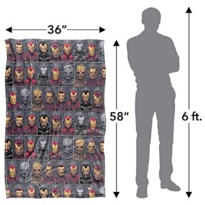 Marvel Iron Man Blanket, 36"x58", Collection of Iron, Silky Touch Super Soft Throw Blanket