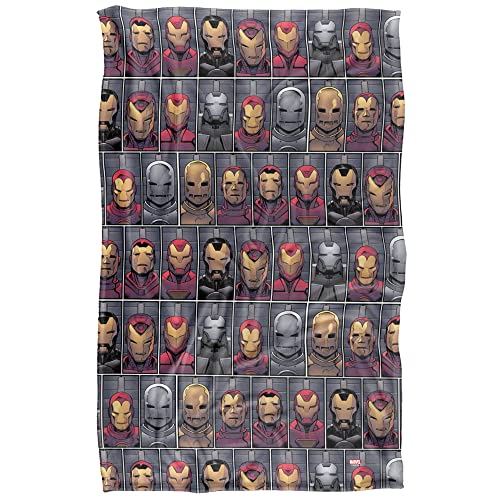 Marvel Iron Man Blanket, 36"x58", Collection of Iron, Silky Touch Super Soft Throw Blanket