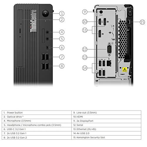 VCI Lenovo ThinkCentre M70s SFF, Intel (6 Core) i5-10400, 16GB RAM, 500GB SSD NVMe, Windows 10 Pro, DVD-Writer, Desktop Computer