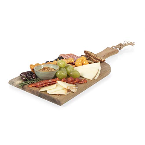 PICNIC TIME Harry Potter Quidditch Artisan 18" Acacia Charcuterie Board with Raw Wood Edge, Cheese Board, Serving Platter, (Acacia Wood)