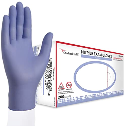 Cardinal Health FLEXAL Medical Nitrile Gloves - Large 4.0 Non-Sterile Chemo Rated - Cornflower Blue - 200/Box CT