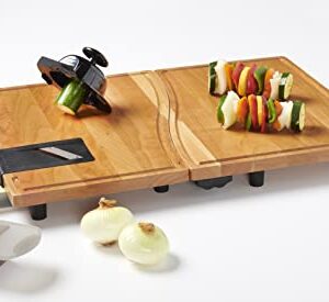 Anchor Hocking SwingBoard Cherry Wood Cutting Board, 6 Piece Set, Meal Prep Station