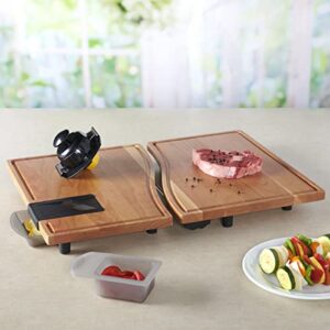 Anchor Hocking SwingBoard Cherry Wood Cutting Board, 6 Piece Set, Meal Prep Station