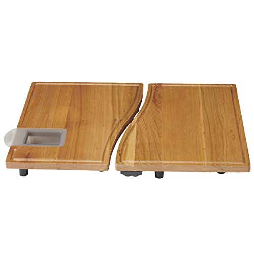 Anchor Hocking SwingBoard Cherry Wood Cutting Board, 6 Piece Set, Meal Prep Station