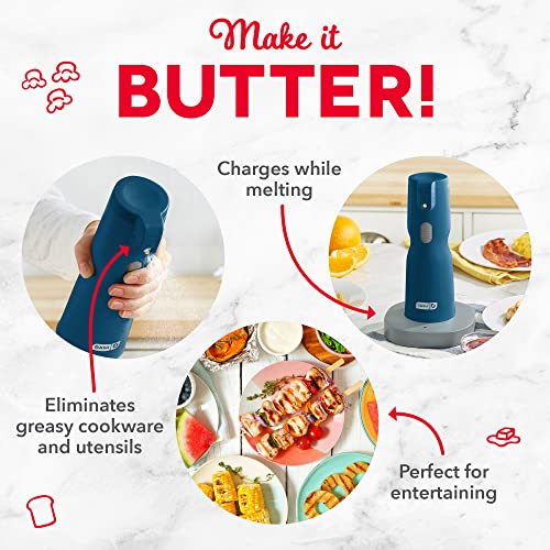 Dash Electric Butter Sprayer, Cordless Butter Sprayer for Popcorn, Toast, Entrees and More - Pro Chef Blue