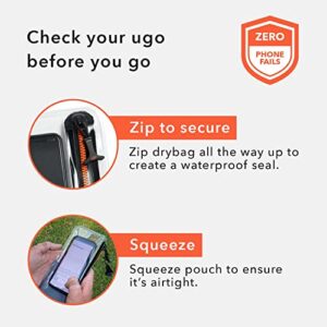 ugo wear Waterproof Phone Case - Universal Floating Dry Bag for Mobile Phones - Clear Protection Pouch - Touchscreen Compatible - Slim Signature Collection - Fits Most Phones Up to 6.8 Inches