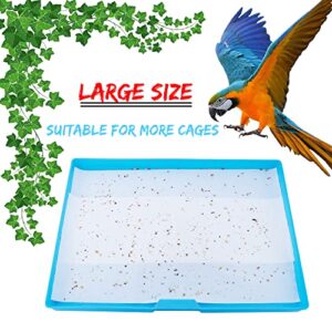 DQITJ 100 Pcs Large Size Bird Cage Liner Papers, Non-Woven Bird Cage Liners, Precut Absorbent Pet Cages Cushion (22.8 inch x 10.6 inch)