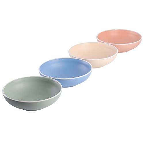 Spice by Tia Mowry Creamy Tahini Stoneware Pasta Bowl Set, Assorted, 4-Piece