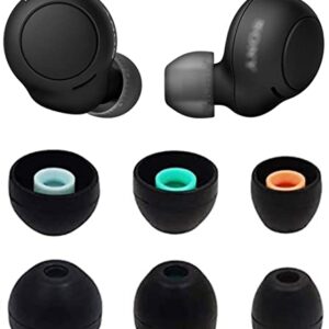 ALXCD Eartips Compatible Sony WI-XB400 WF-C500 Earbuds, S/M/L 3 Pairs Soft Silicone Ear Tips Replacement Earbuds Tips, Compatible with Sony WI-XB400 WF-C500, S/M/L