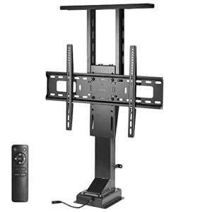 vivo motorized tv stand for 37 to 65 inch screens, vertical lift television stand with remote control, compact tv mount bracket, mount-e-up65a