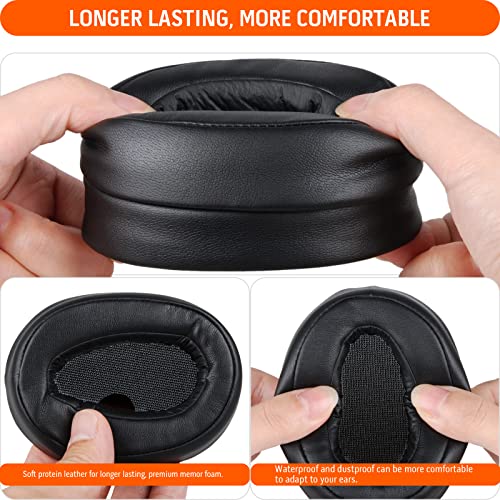 Replacement Ear Pads for Sony WH-H900N Headphones, Earpads Cushions for Sony WH900N MDR-100ABN Headset, Softer Protein Leather, Superior Noise Isolation, Soft and Comfortable Memory Foam (Black)