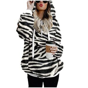 Womens Tops Round Neck Causal Long Sleeve Sweatshirt Pullovers Loose Soft Color Block Striped T Shirts Tunic Blouse(White , Large)