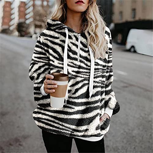 Womens Tops Round Neck Causal Long Sleeve Sweatshirt Pullovers Loose Soft Color Block Striped T Shirts Tunic Blouse(White , Large)