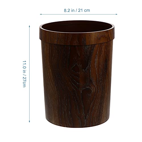 Cabilock Plastic Round Trash Waste Can: Wastebasket Garbage Container Bin for Bathroom Bedroom Kitchen Home Office and Kids Room Waste Bin Coffee