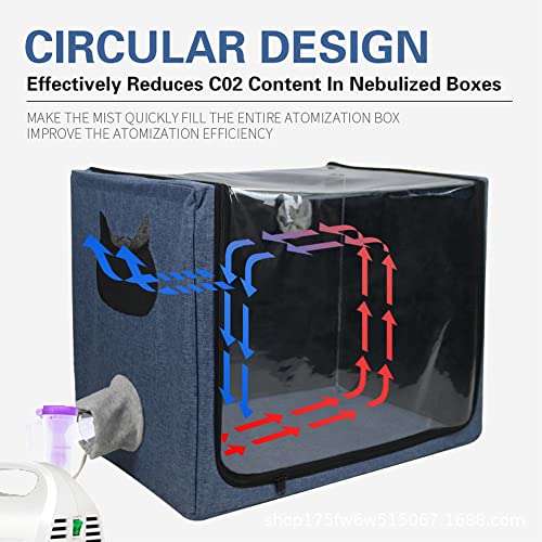 HKDQ 100L Dog Oxygen Chamber,Pet Dog Cat Animal Oxygen ICU Cage Large PET Brooder Nursery,Kitten Incubator, Puppy Incubator with Nebulization Oxygen for Dogs