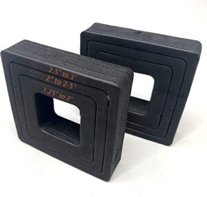 everhitch 3", 2.5" and 2" adapter insert for adapting hitch cover to various size hitch receivers, fits 3", 2.5" and 2" receivers