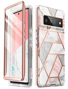 i-blason cosmo protective case for 6.7-inch google pixel 6 pro (2021), marble pink