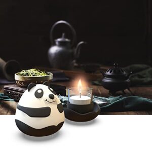 Panda Tumbler Candle Fidget Scented Candles Roly-Poly Candlestick Odor Eliminating Highly Fragranced Candle 4.8 OZ Aromatherapy Candles Gift for Women (Vanilla)