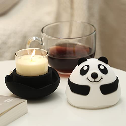 Panda Tumbler Candle Fidget Scented Candles Roly-Poly Candlestick Odor Eliminating Highly Fragranced Candle 4.8 OZ Aromatherapy Candles Gift for Women (Vanilla)