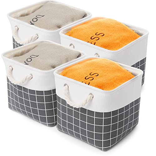 Kerhouze Cube Storage Organizer Bins 13 Inch Cube Storage Bins Collapsible Storage Baskets for Shelves Cabinet Laundry Room Bathroom