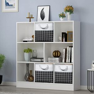 Kerhouze Cube Storage Organizer Bins 13 Inch Cube Storage Bins Collapsible Storage Baskets for Shelves Cabinet Laundry Room Bathroom