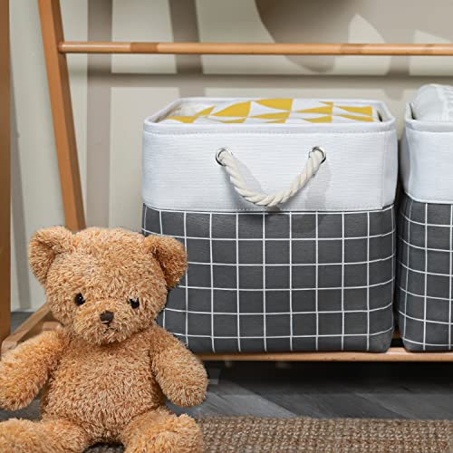 Kerhouze Cube Storage Organizer Bins 13 Inch Cube Storage Bins Collapsible Storage Baskets for Shelves Cabinet Laundry Room Bathroom