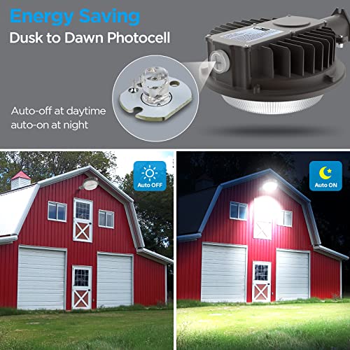 deerdance LED Barn Light, UL Certified 120W Dusk to Dawn Outdoor Lighting with 18000LM 5700K Daylight, IP65 Waterproof Area Street Light for Barns Garage Yard Warehouse Outdoor Security Lighting